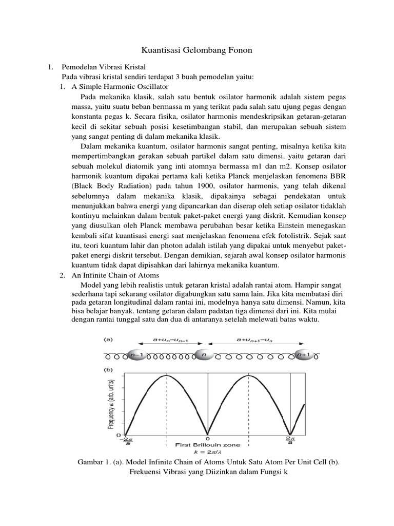 Kuantisasi Fonon dan Vibrasi Kristal | PDF