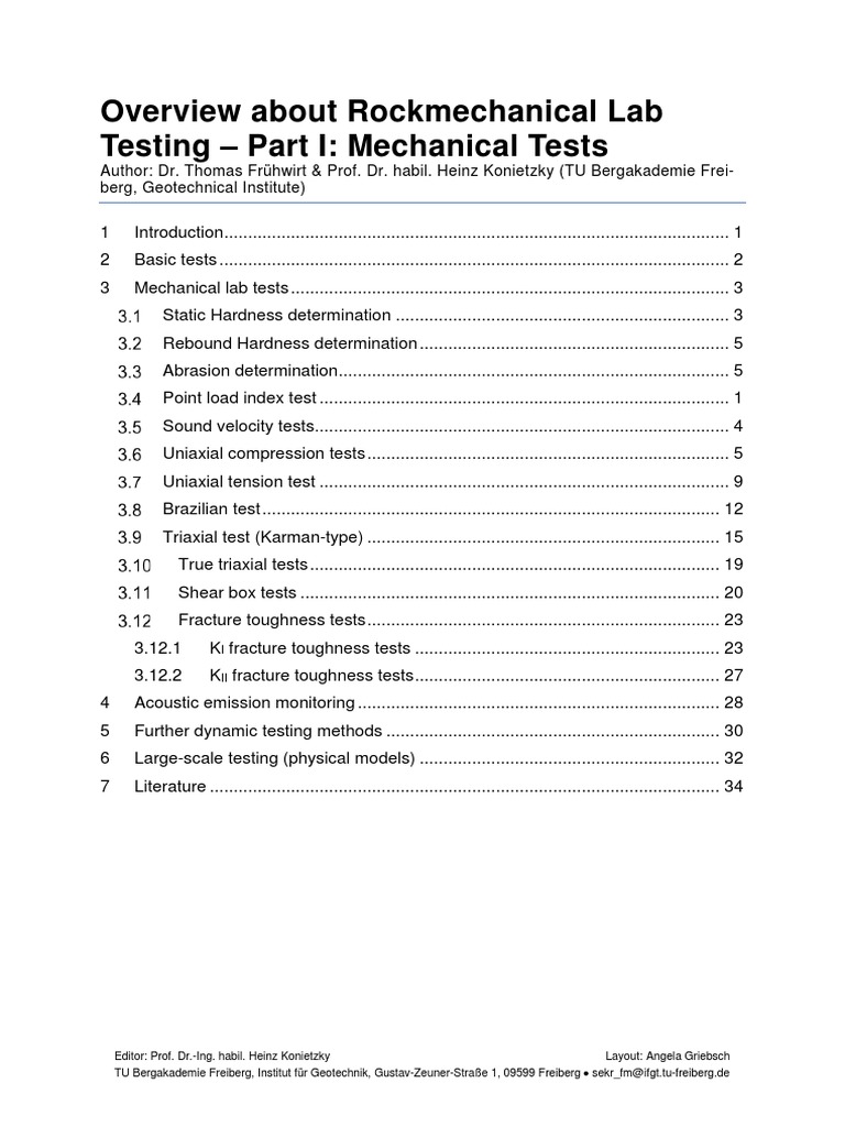 17 Rock Lab Testing | PDF | Strength Of Materials | Hardness