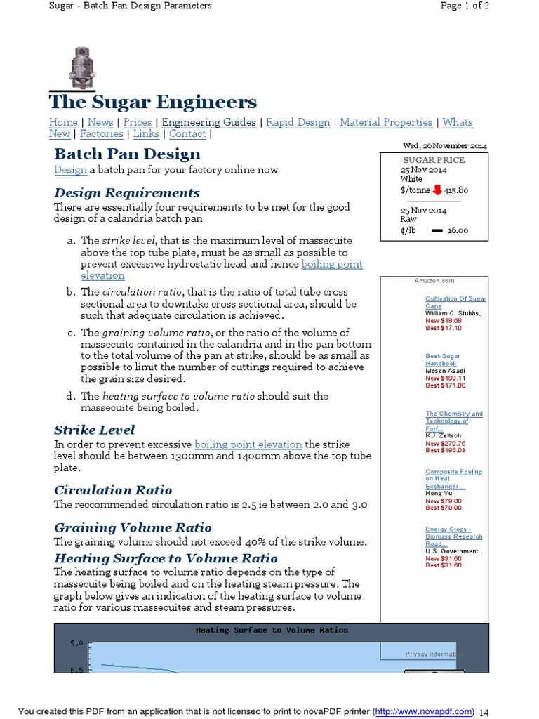 The Sugar Engineers: Batch Pan Design | Download Free PDF | Boiling | Steam