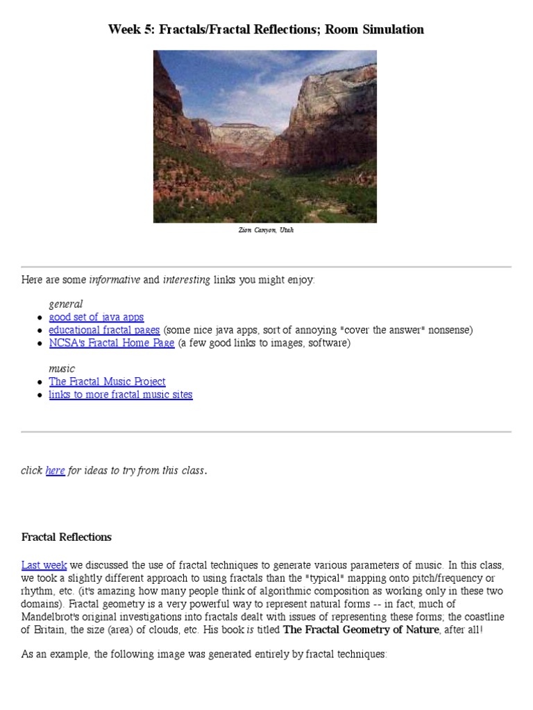 Computer Music - Fractal - Delay | PDF | Fractal | Recursion