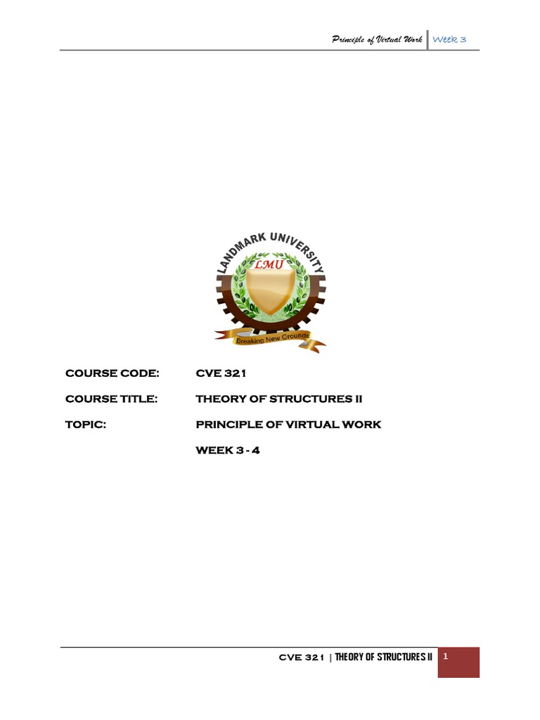 03.principle of Virtual Work | PDF | Deformation (Mechanics) | Beam ...