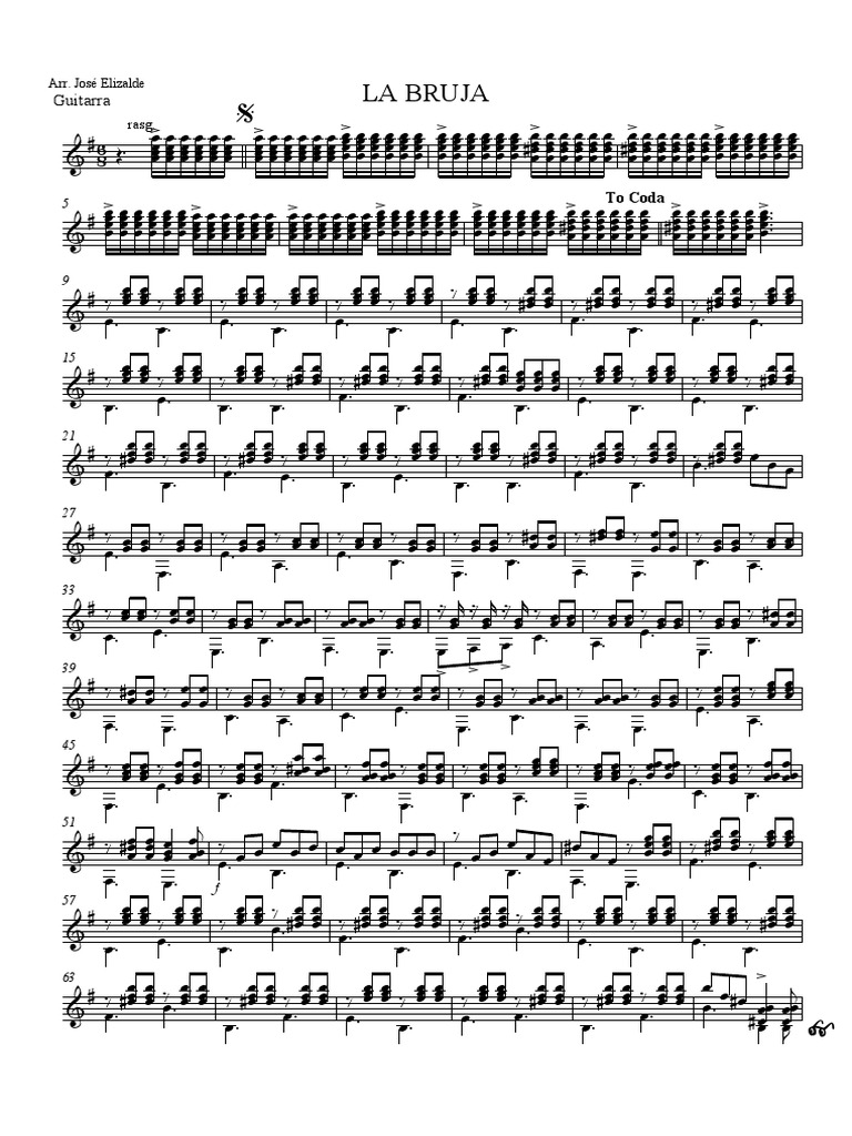 La Bruja - Guitarra PDF | PDF
