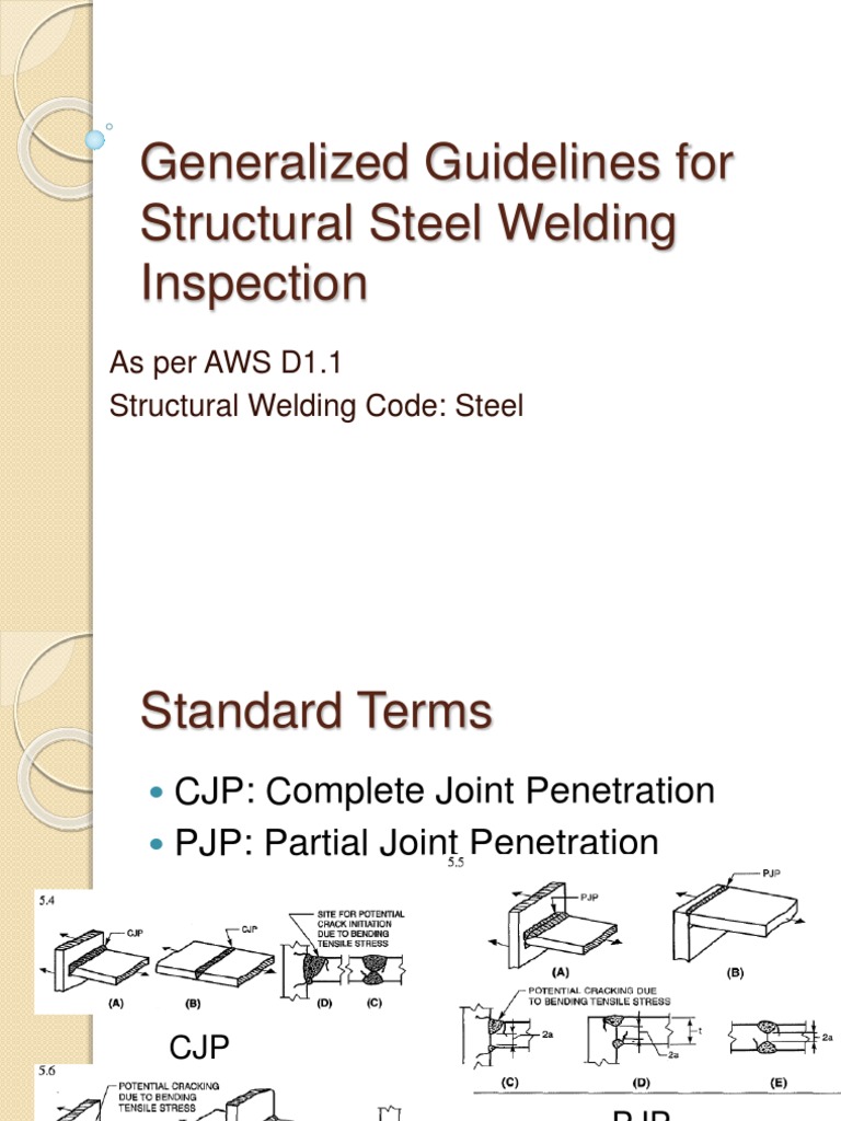 General Guidelines for Structural Steel Welding Inspection ...