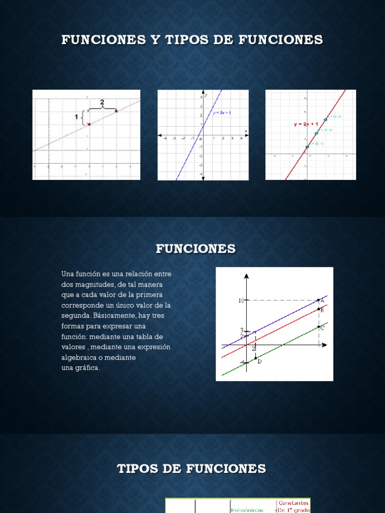 Funciones y Tipos de Funciones | PDF | Función (Matemáticas) | Línea ...