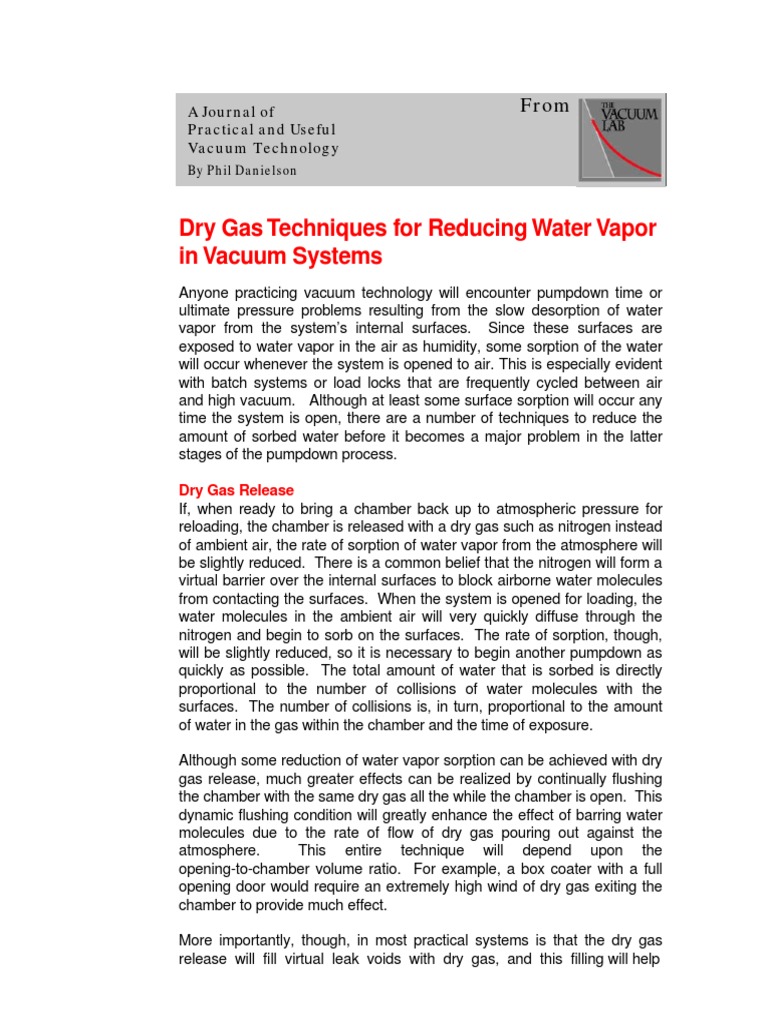 Dry Gas Tech For Red Water | PDF | Gases | Water Vapor