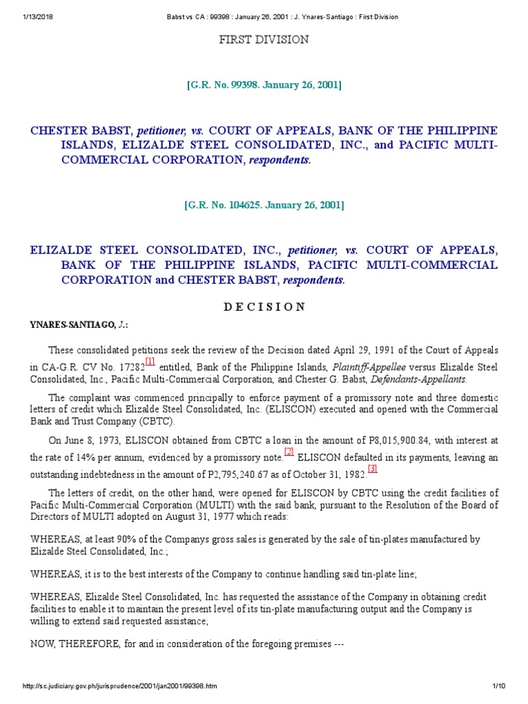 29.babst Vs CA - 99398 - January 26, 2001 - J | PDF