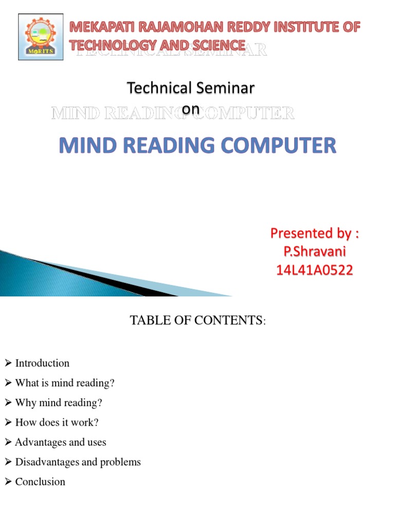 Mind Reading Computer | PDF | Functional Magnetic Resonance Imaging | Mind