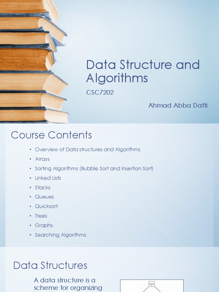 Data Structures And Algorithms Lecture 1 Arrays Pdf Array Data 1508