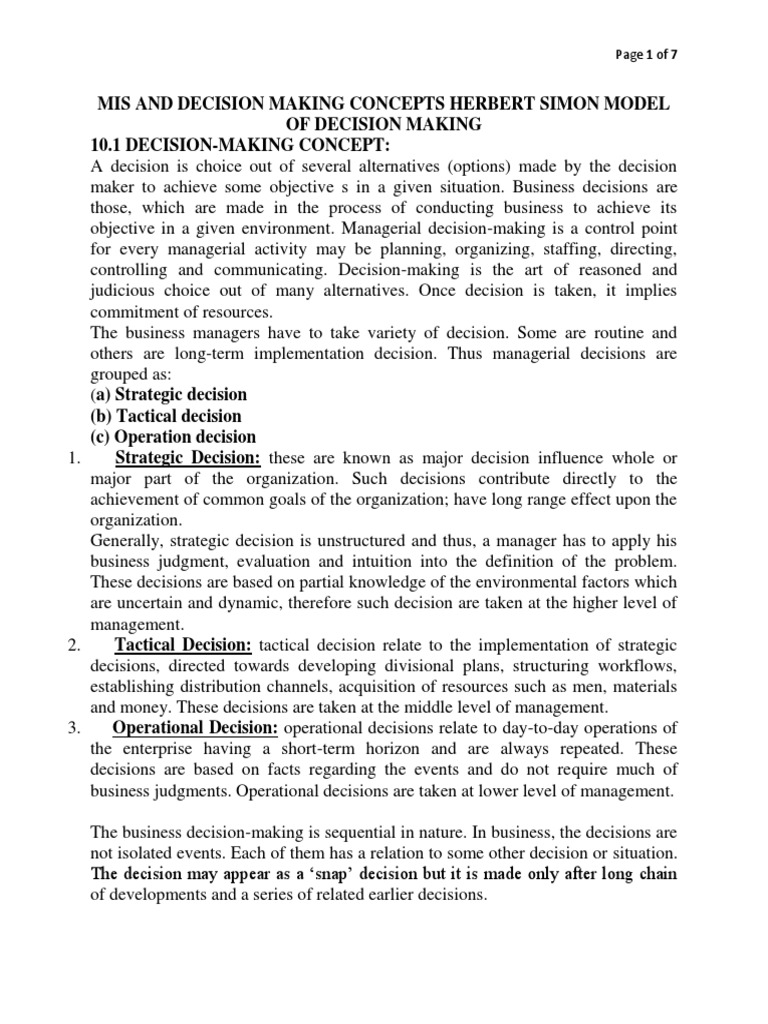 Mis Decision System | Download Free PDF | Decision Making | Mathematical Optimization