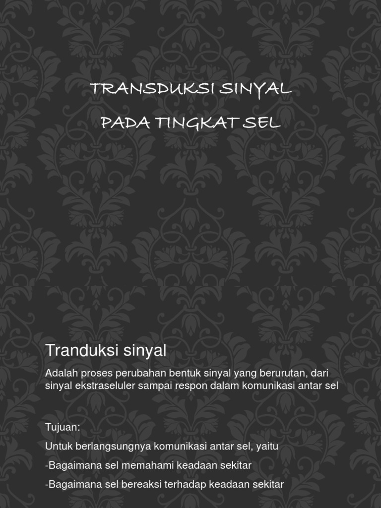 Transduksi Sinyal Sel | PDF