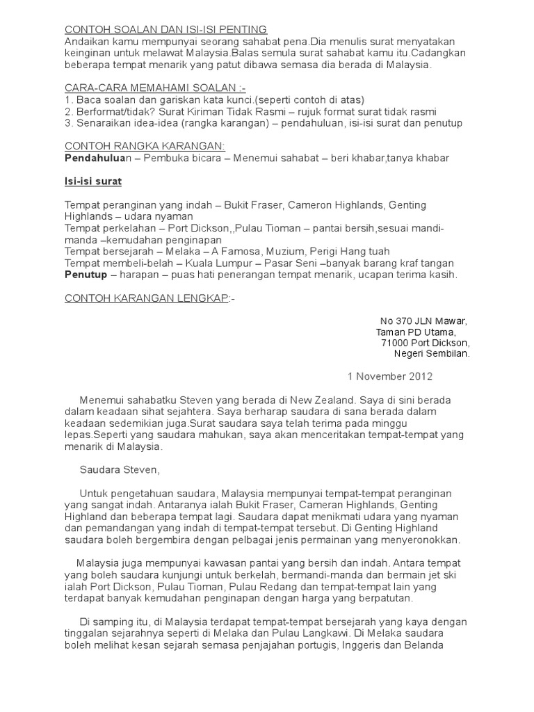 Membalas Surat Kiriman Tidak Rasmi | PDF