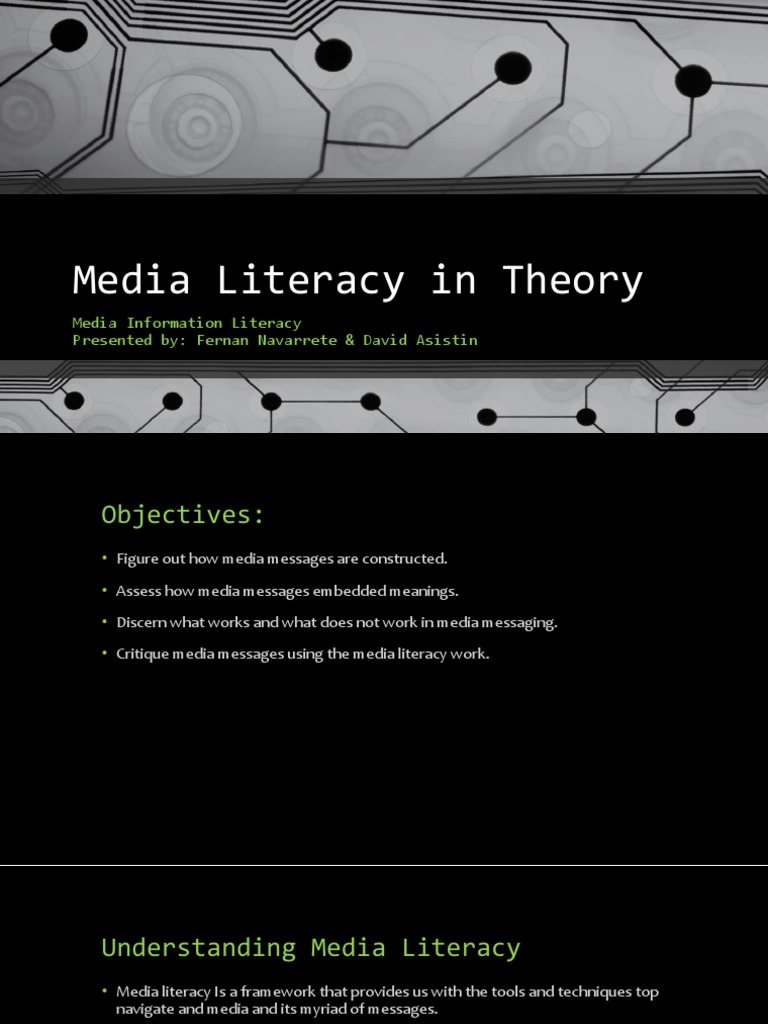 Media Literacy in Theory | PDF | Literacy | Critical Thinking