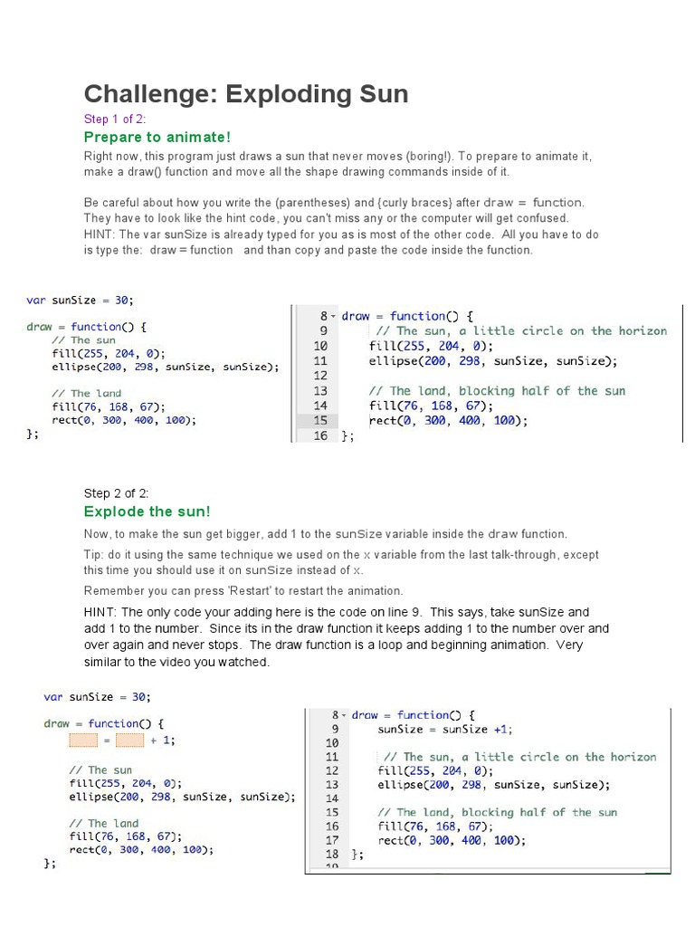 Exploding Sun Notes - KhanAcademy Challenge | PDF