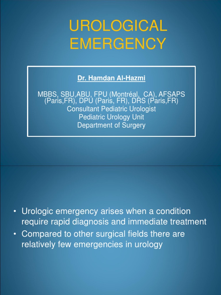 Urological Emergency | Urinary Incontinence | Urology
