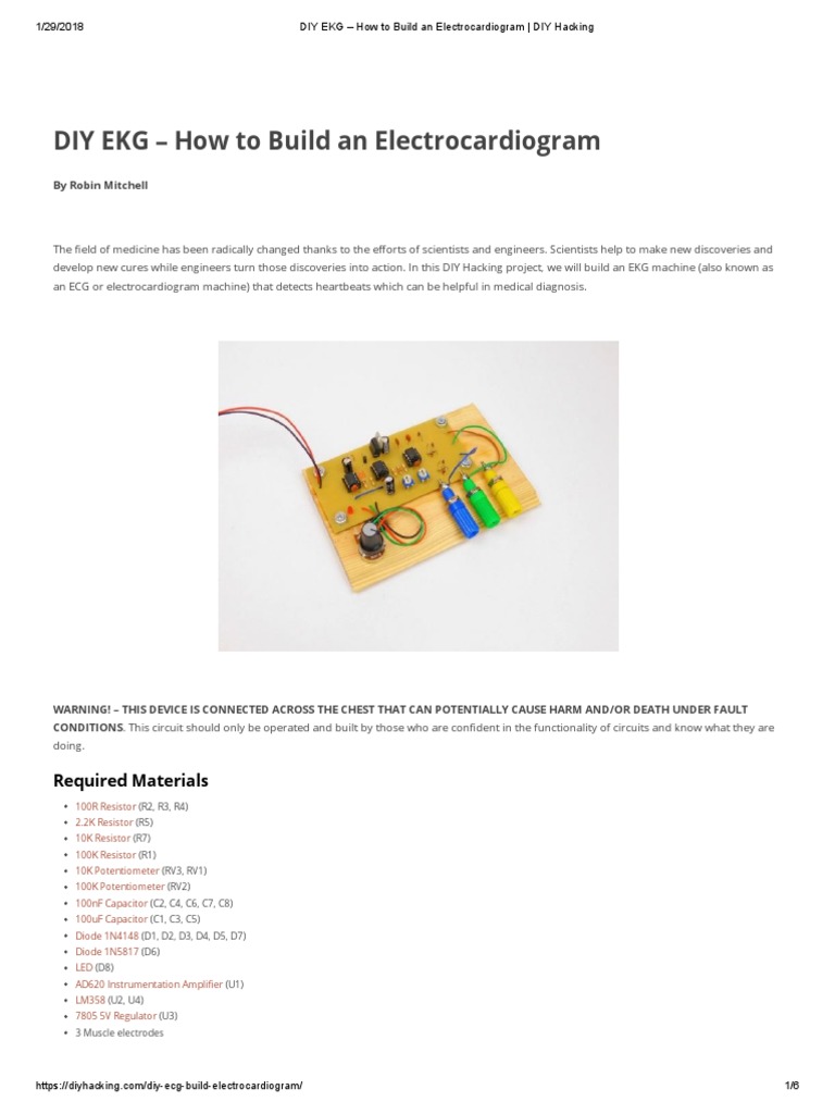 How To Build An Electrocardiogram | PDF | Electrocardiography ...