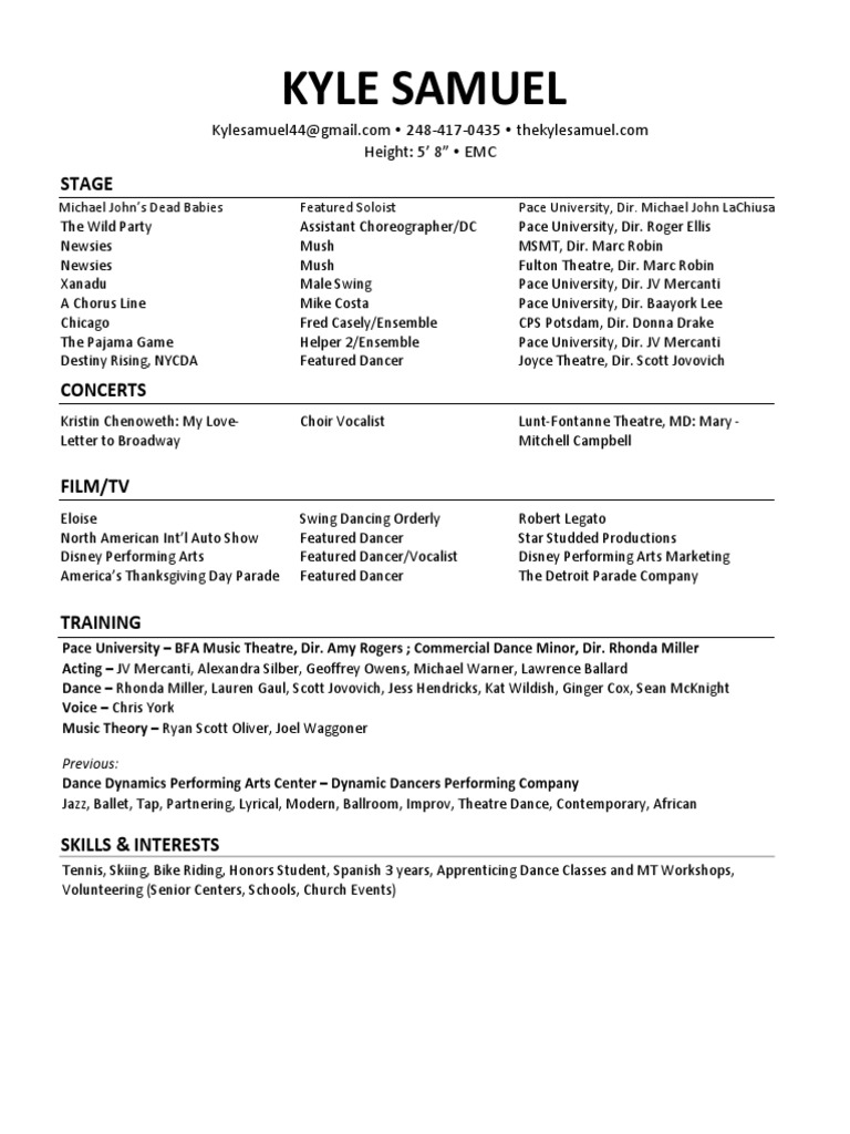 Samuel Kyle | PDF | Performing Arts | Entertainment