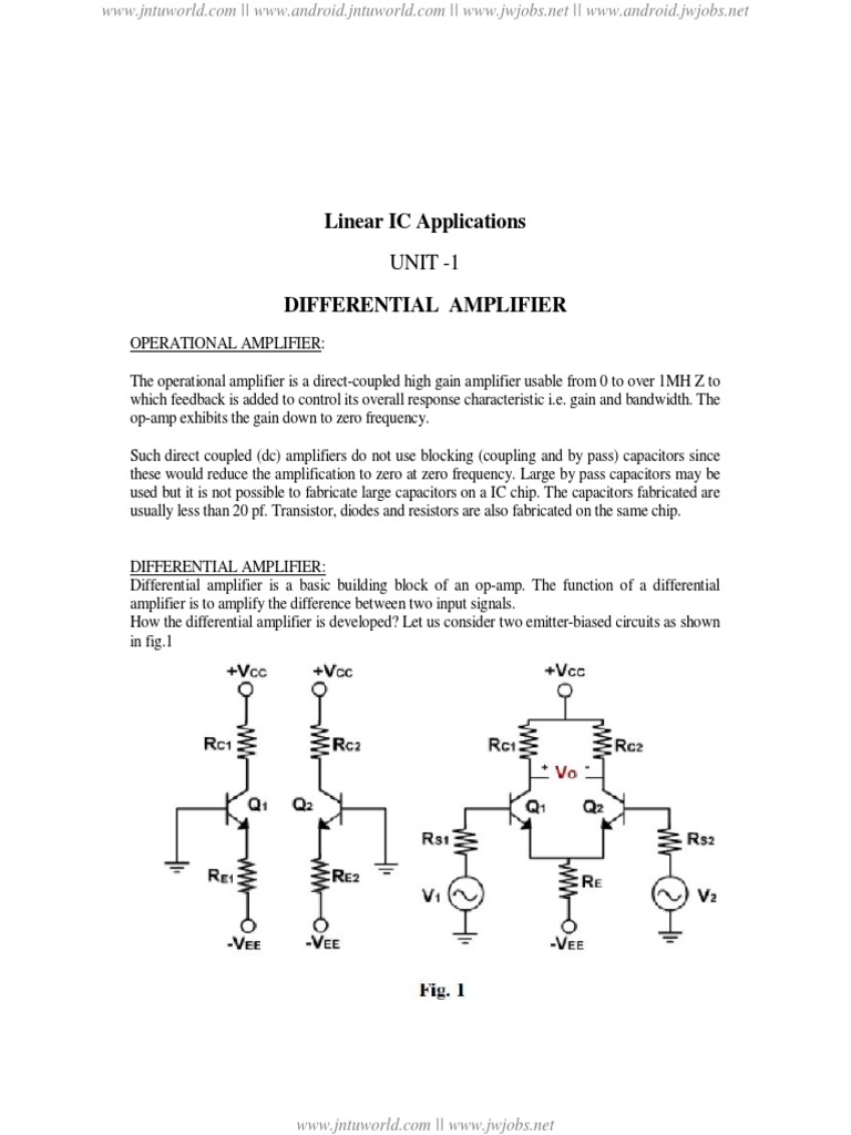 Linear IC Applications and Its Uses | PDF | Operational Amplifier ...