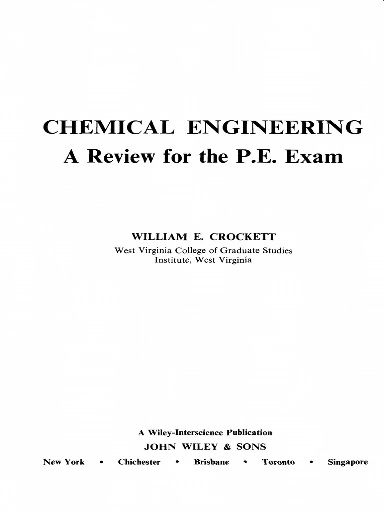 Chemical Engineering Review For PE Exam | PDF | Heat | Temperature