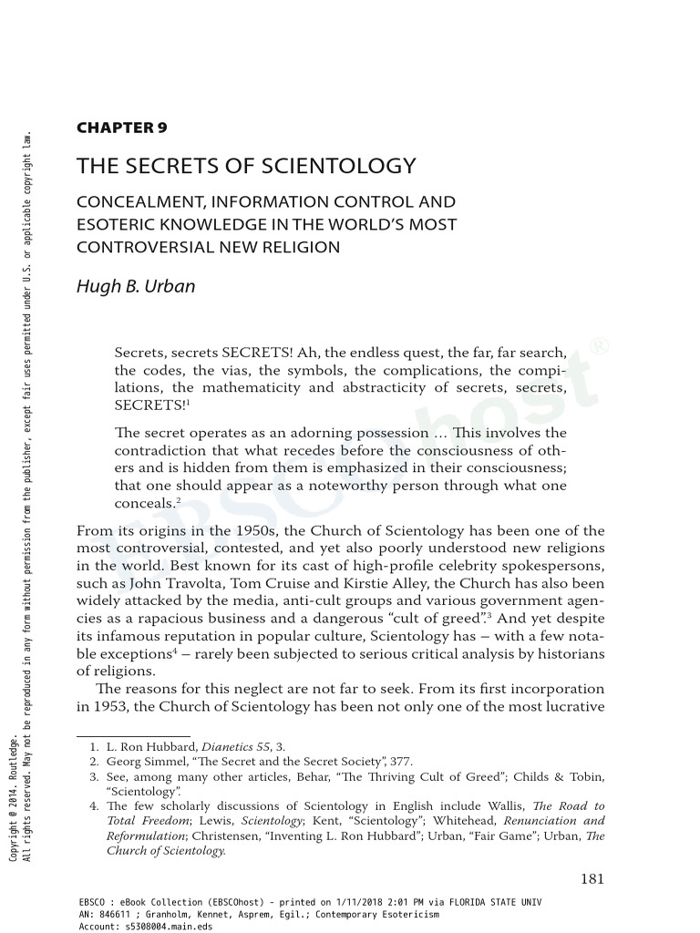 Urban Secrets of Scientology | PDF | Western Esotericism | Magic ...
