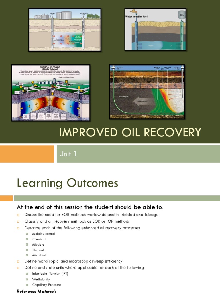 Improved Oil Recovery: Unit 1 | PDF | Enhanced Oil Recovery | Wetting
