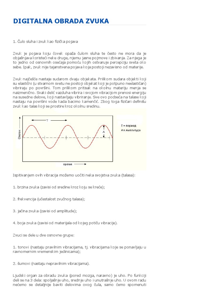Digitalna Obrada Zvuka | PDF