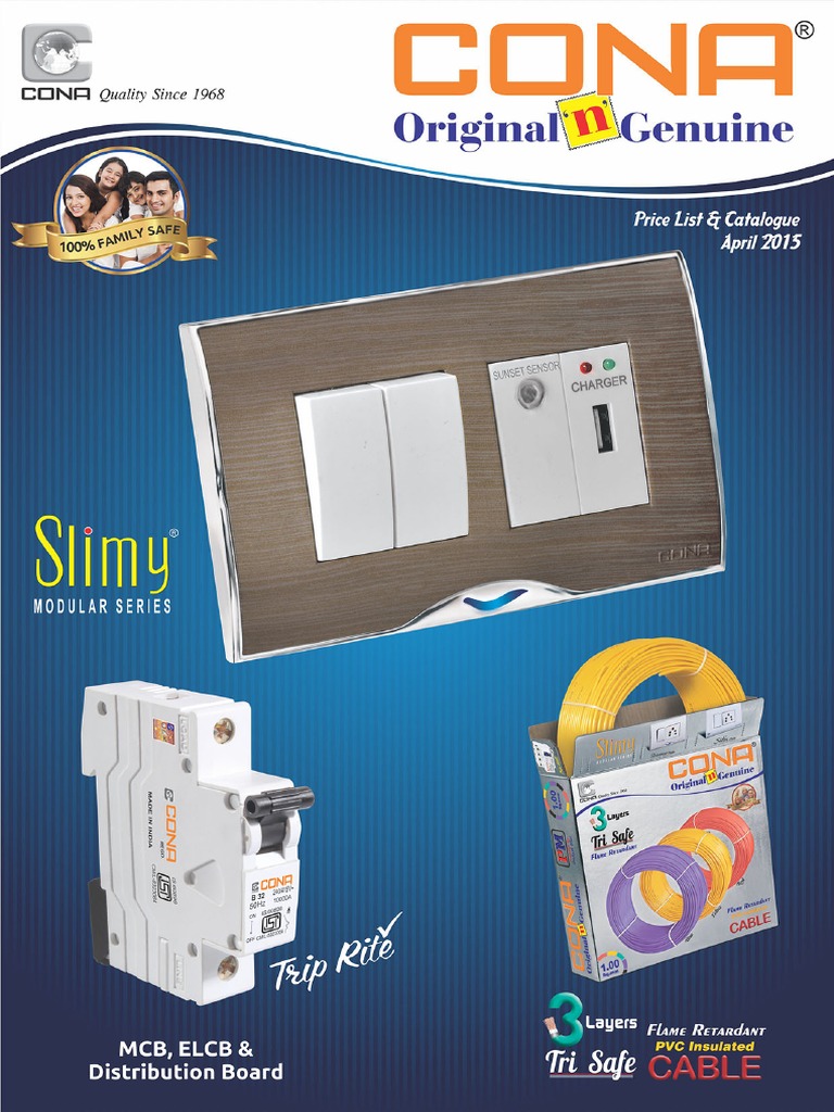 CONA Switches Price List Catalogue | PDF