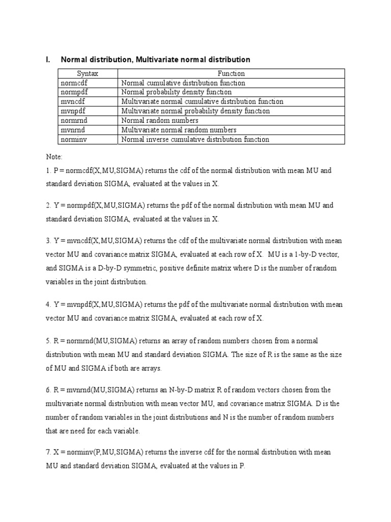 MATLAB Functions For Common Probability Distributions | PDF ...