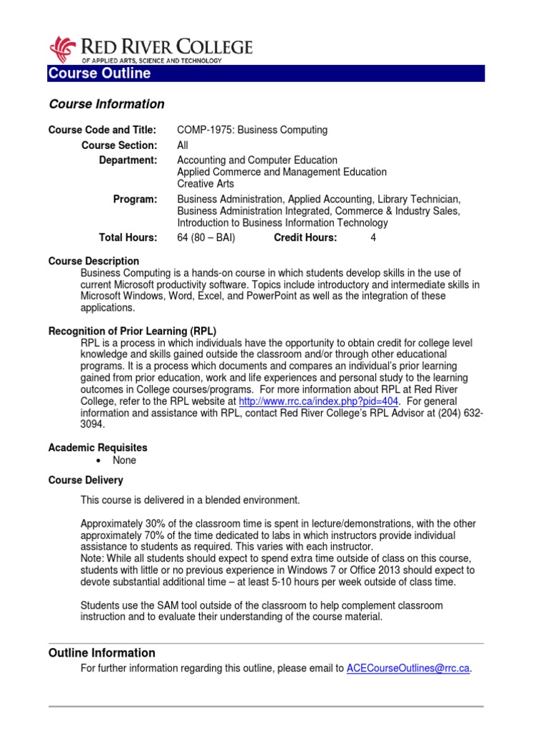 2014FA - COMP-1975 Business Computing | PDF | Test (Assessment ...