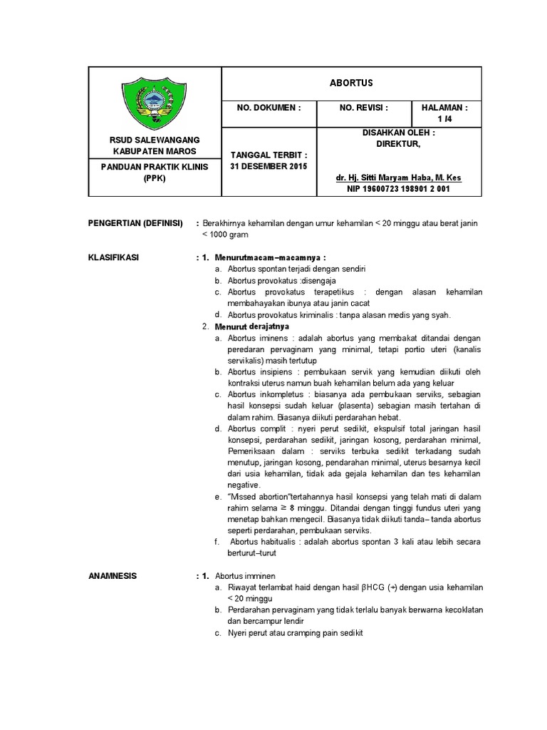 PNPK Abortus | PDF