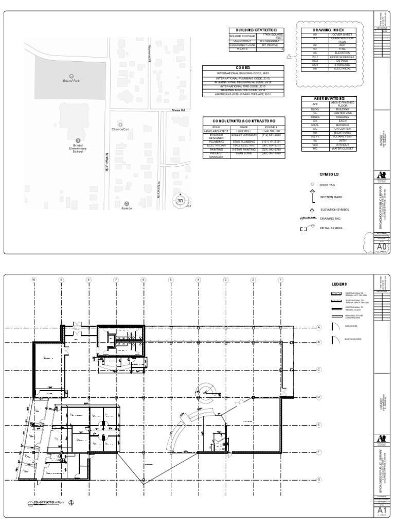 Broadmoor Public Library - Construction Documents | PDF | Architectural ...