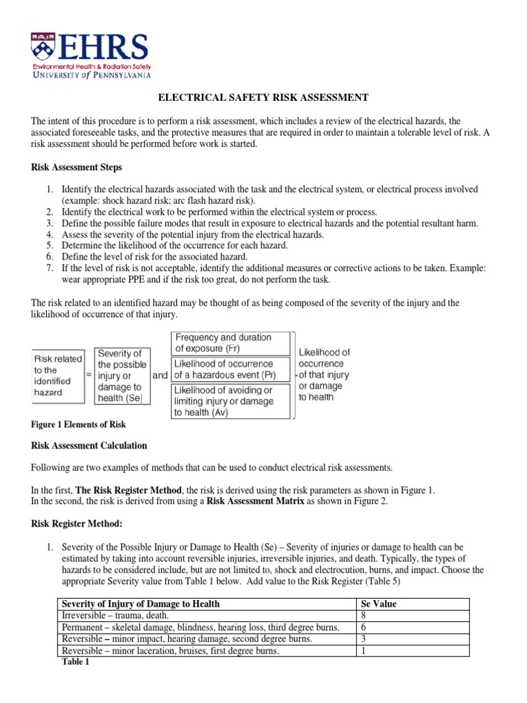 Electrical Risk Assessment | PDF | Risk Assessment | Risk