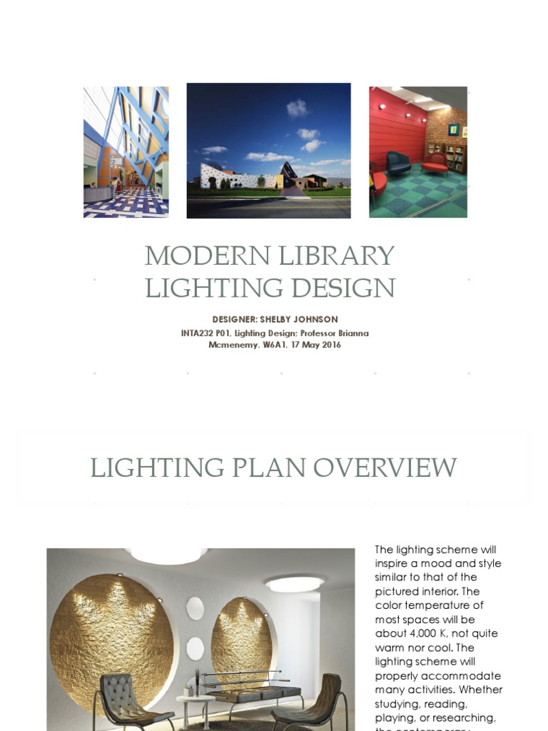 Lighting For A Modern Library | PDF | Lighting | Fluorescent Lamp