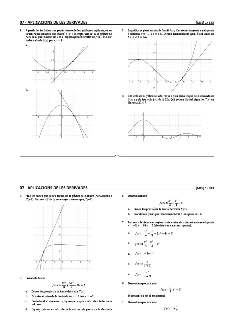 07 Aplicacions Derivades PDF | PDF