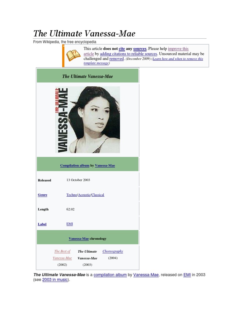 The Ultimate Vanessa | PDF | Classical Music | Musical Compositions