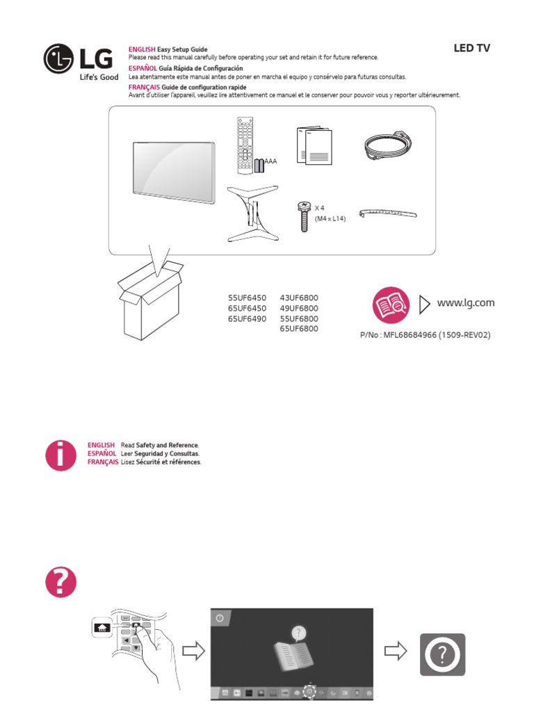 LG LED TV Manual | PDF | Ac Power Plugs And Sockets | Electromagnetic ...