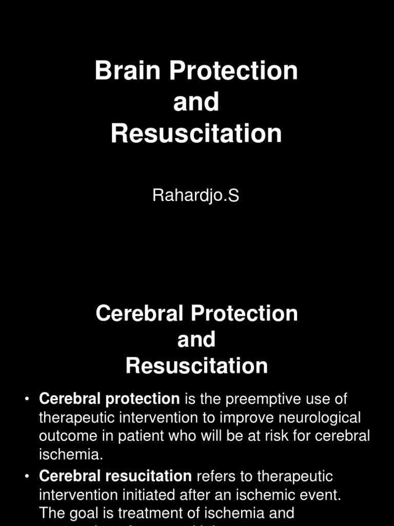 Brain Protection and Resuscitation Techniques | PDF | Ischemia ...