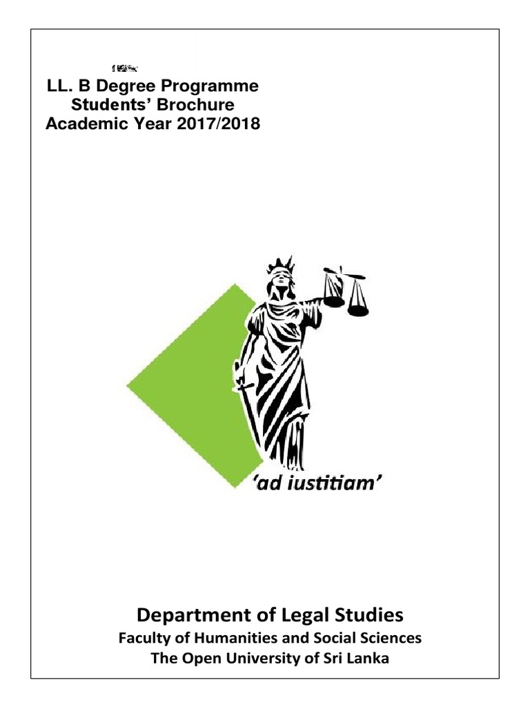 LL.B Degree Program Overview 2017/18 | PDF | Academic Degree | Diploma