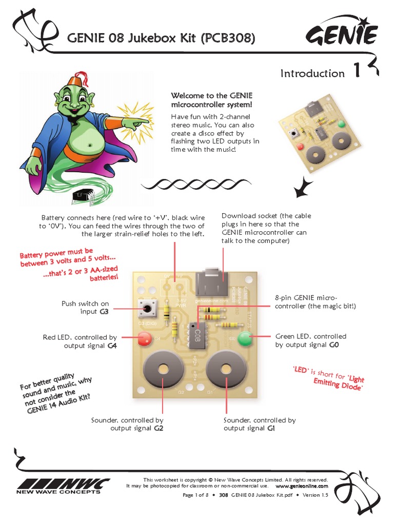 Genie 08 Jukebox Kit | PDF | Troubleshooting | Electrical Connector