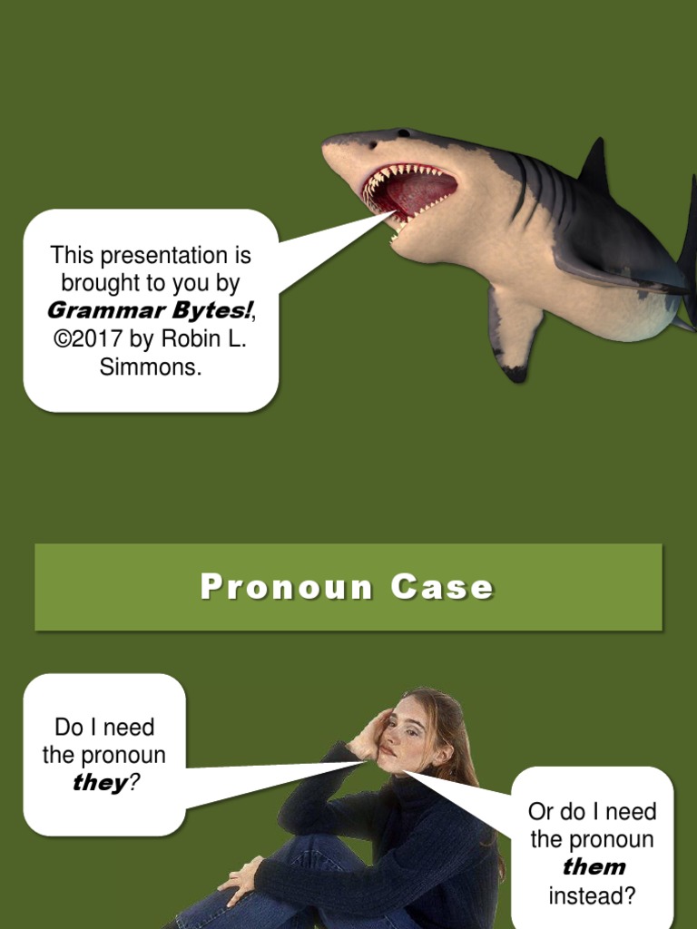 Pronoun Case | PDF | Object (Grammar) | Pronoun