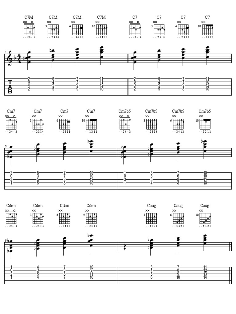 Análisis de Acordes Musicales E44 | PDF | Pitch (Música)