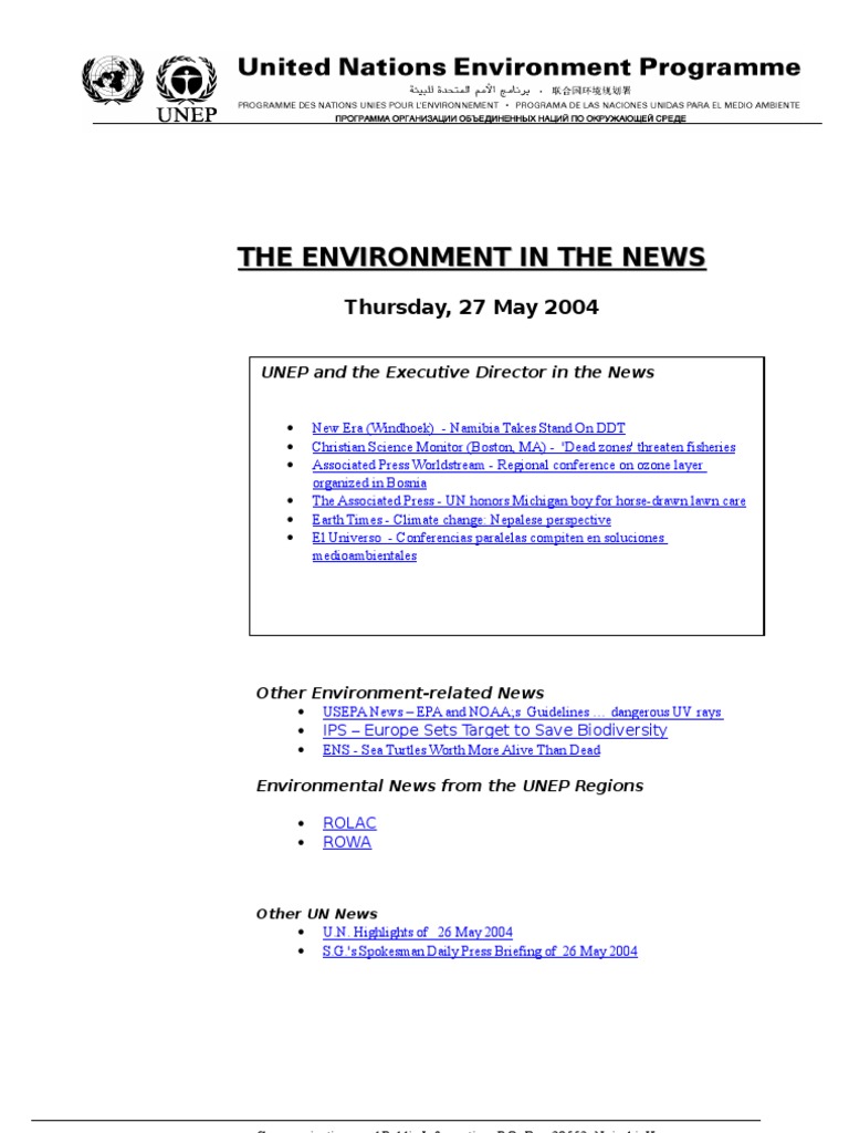 The Environment in The News | PDF | Sea Turtle | Greenhouse Gas