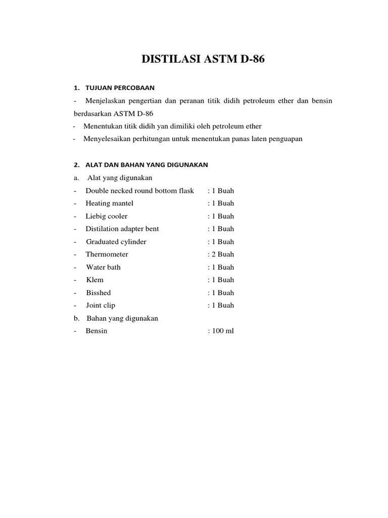 Distilasi Astm d86 | PDF