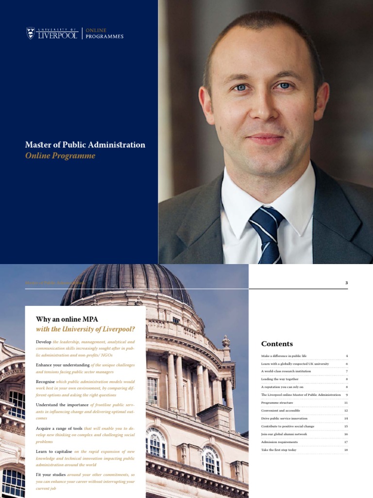 Master of Public Administration: Online Programme | PDF | Public ...