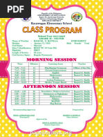 Class Program 2022-2023-Grade-6 | PDF