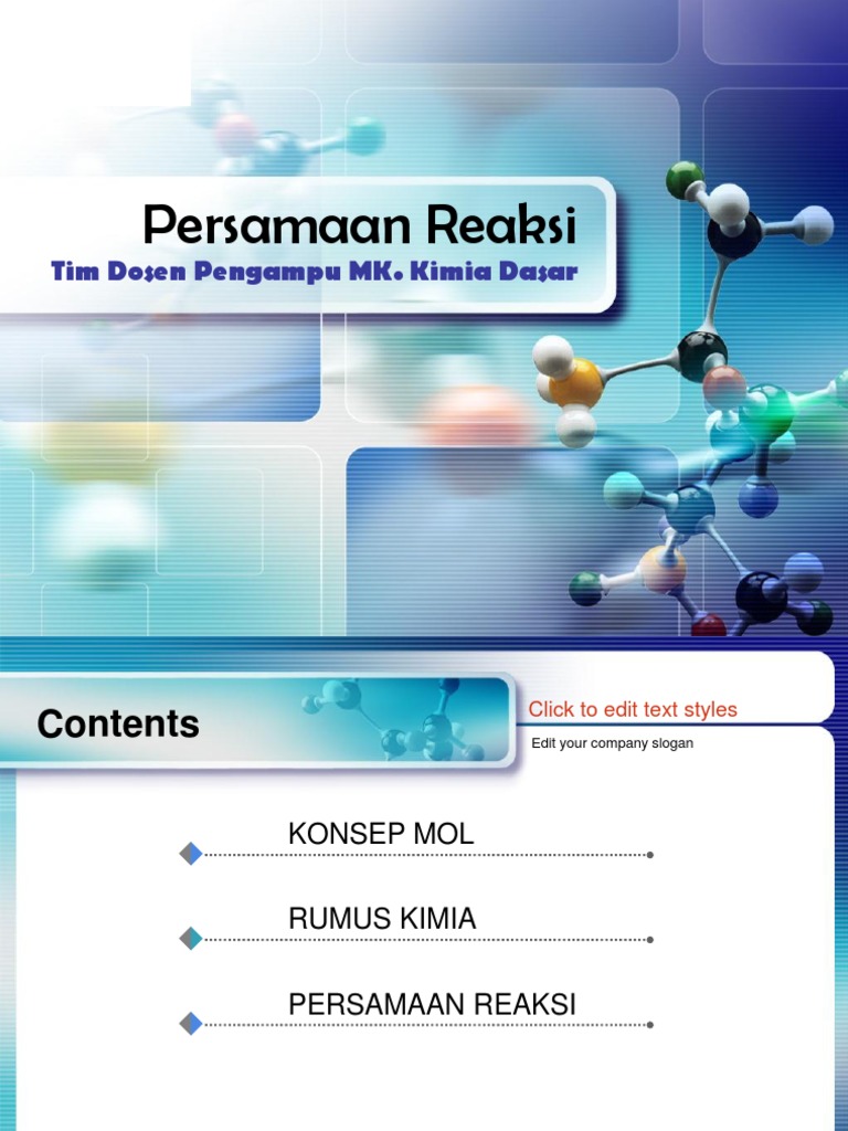 Materi 4 Kimdas - Persamaan Reaksi PDF | PDF