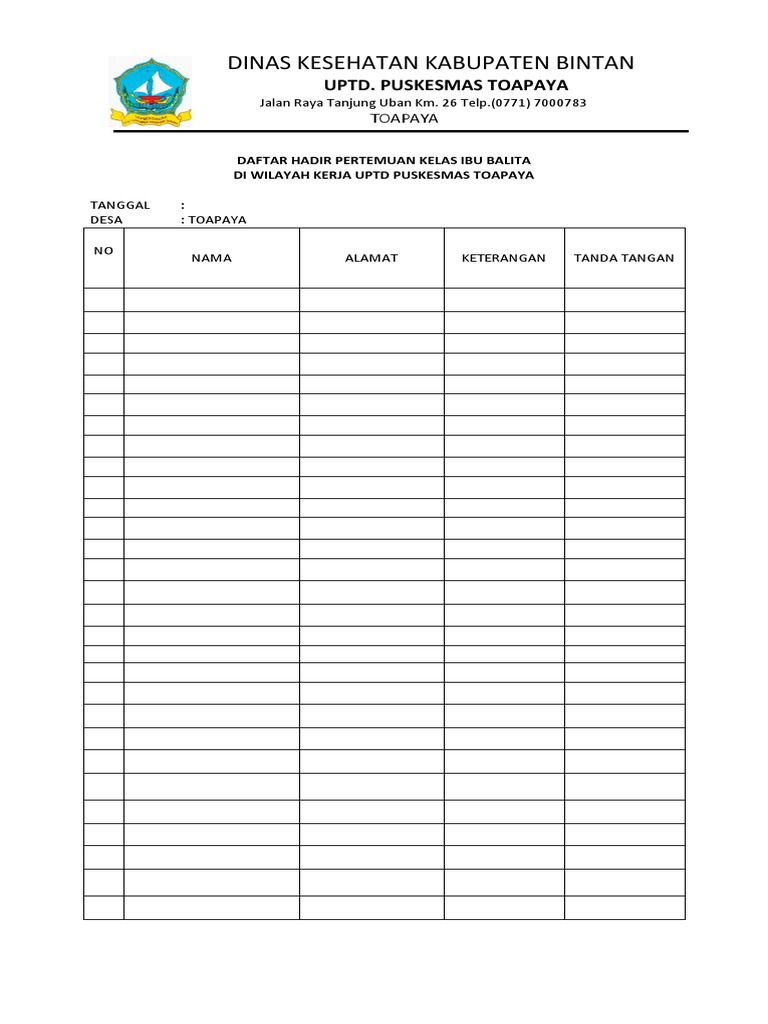 Daftar Hadir Kegiatan | PDF