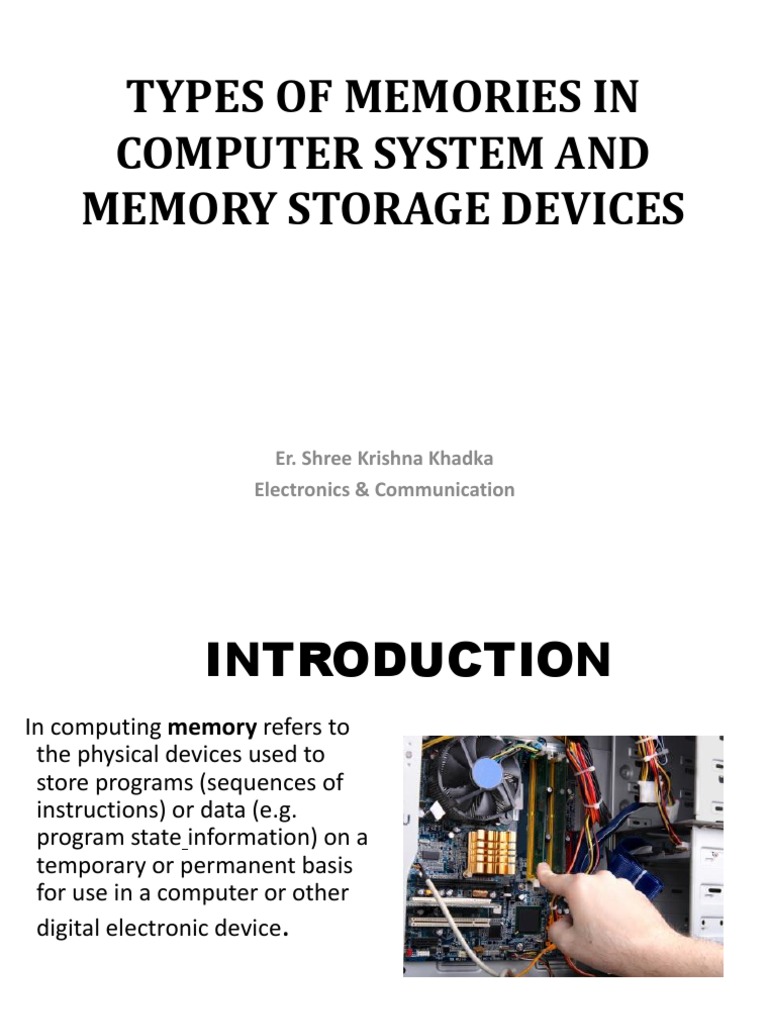 Lec 0.4 Computer Memory | PDF | Computer Data Storage | Disk Storage