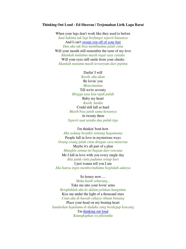 Thinking Out Loud | PDF