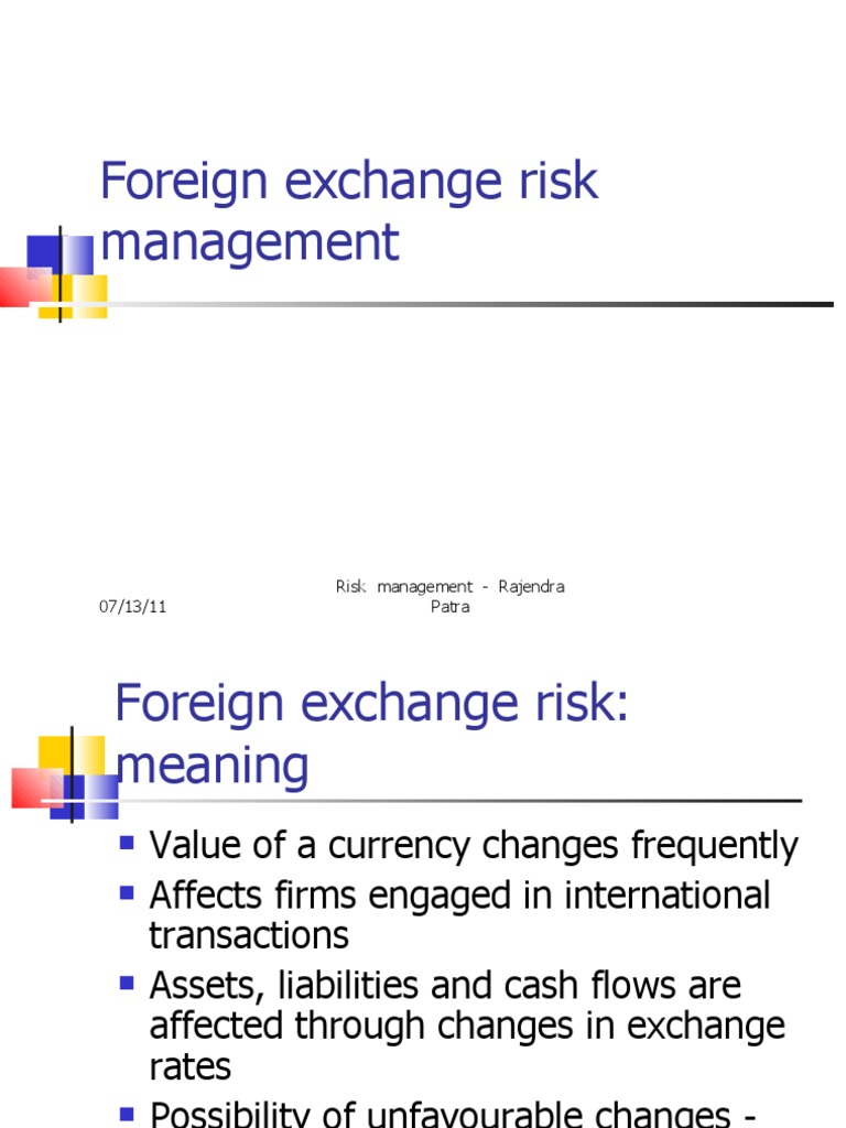Foreign Exchange Risk Management Guide | PDF
