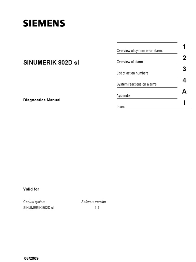 Sinumerik 802D SL: Diagnostics Manual | PDF | Cartesian Coordinate ...
